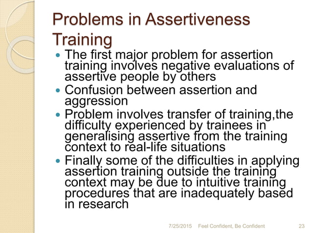 Das Assertiveness-Training-Programm Atp Selbstvertrauen Teil 1 – UOOO