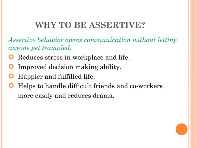 Assertiveness training smitha | PPT