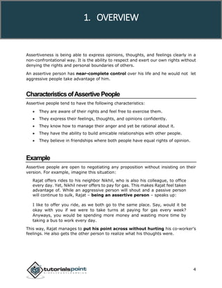 Assertiveness tutorial | PDF