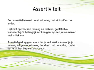Assertiviteitsproblemen | PPTX