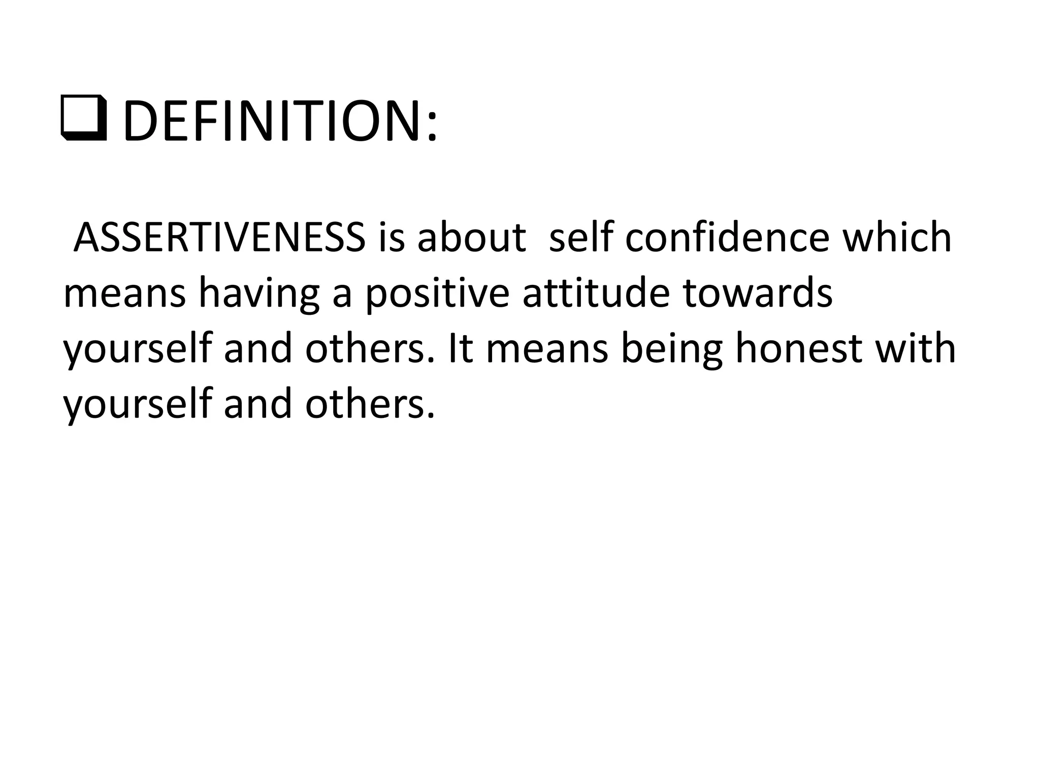 Assertivness ppt | PPTX