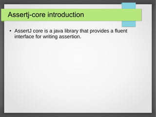 Assertj-core | PPT