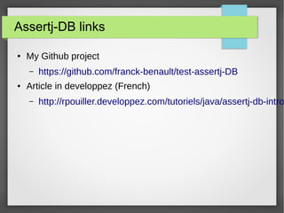 Assertj-DB | ODP