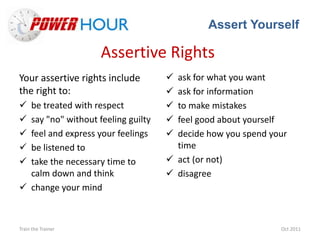 Assert yourself | PPT