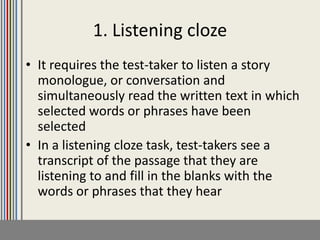 Assesing listening - language learning evaluation | PPTX