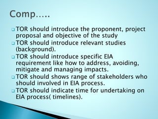 Assessing proposed project development under EIA | PPT