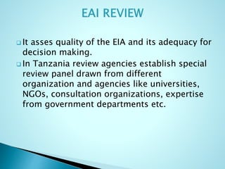 Assessing proposed project development under EIA | PPT