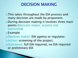 Assessing proposed project development under EIA | PPT