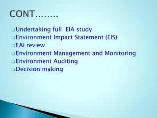 Assessing proposed project development under EIA | PPT