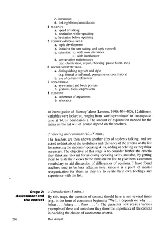 Assesing speaking skills | PDF