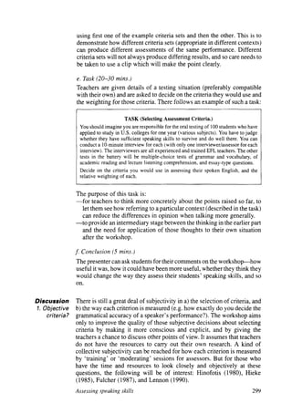 Assesing speaking skills | PDF