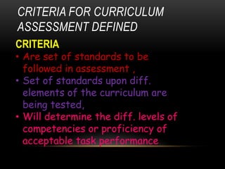 Assesing the curriculum | PPT