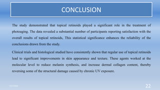 Assesing the role of topical retinoids in treatment of photoaging skin ...