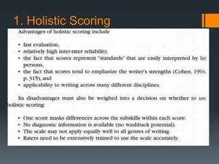 langauge Testing - Assesing writing | PPT