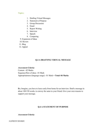 assesment-12th BY AAFREEN SHAIKH.pdf HSC assesment | PDF