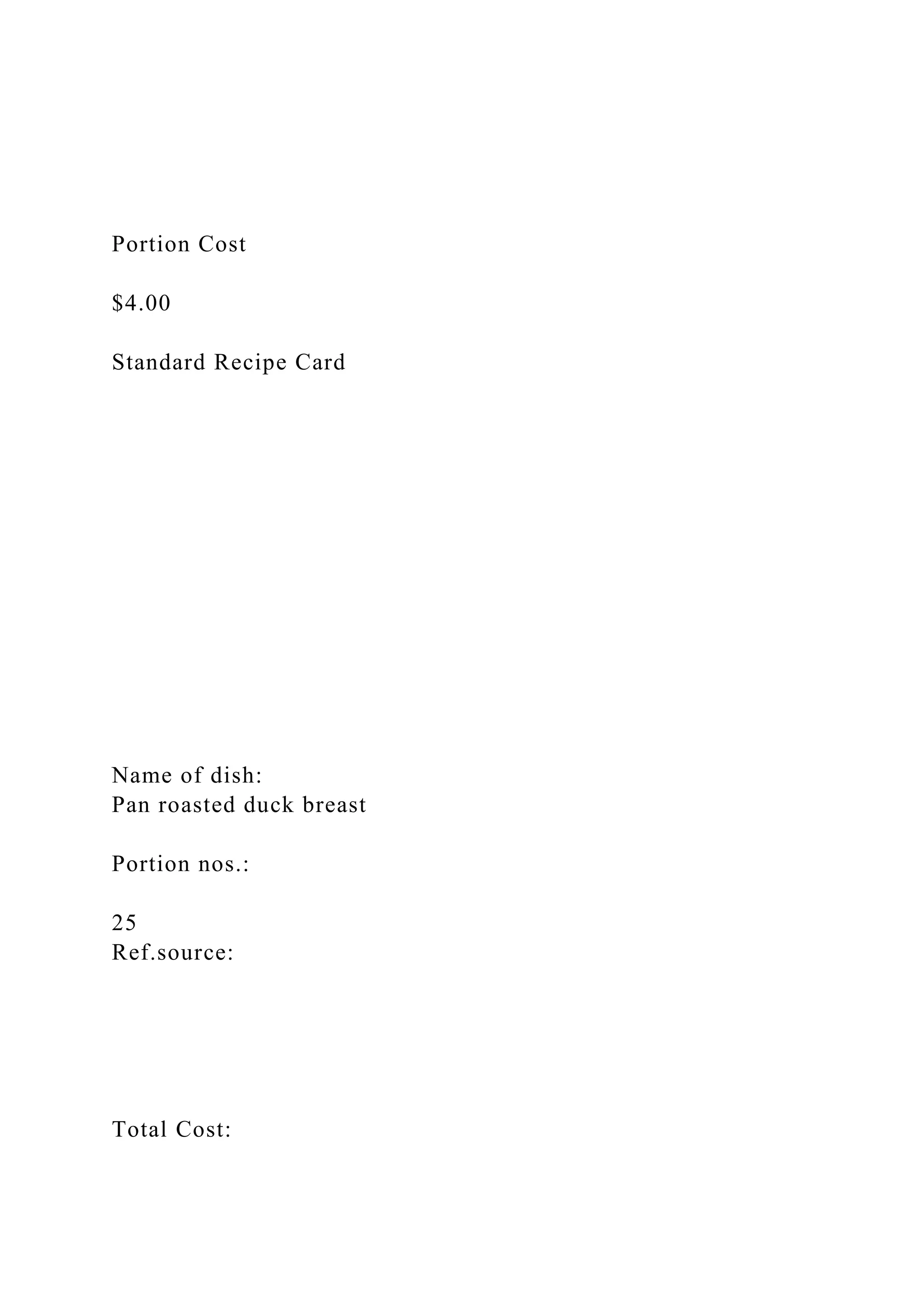 Assesment- Ala carte menu Standard Recipe Card.docx