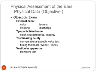 Physical Assessment of the Head, Eyes, Ears, Nose, and Throat | PPT