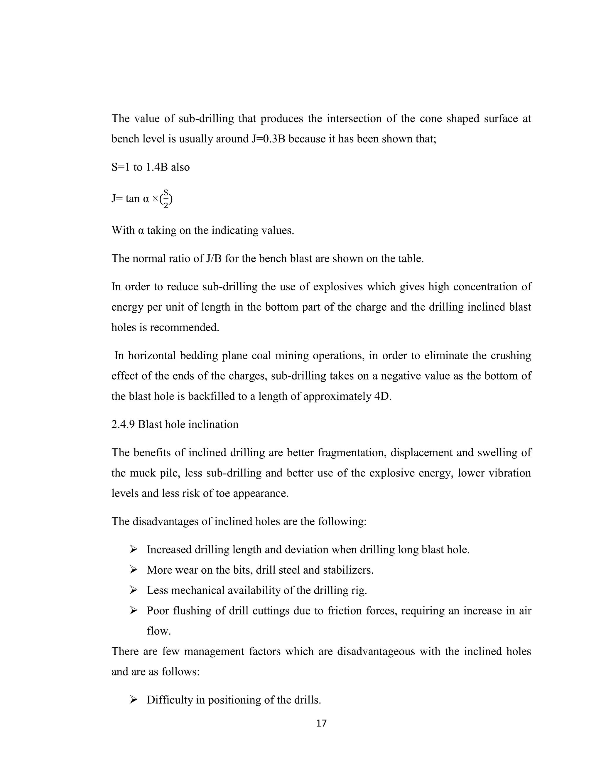 Assesment of drilling and blasting parameters tominimise toes problem | PDF