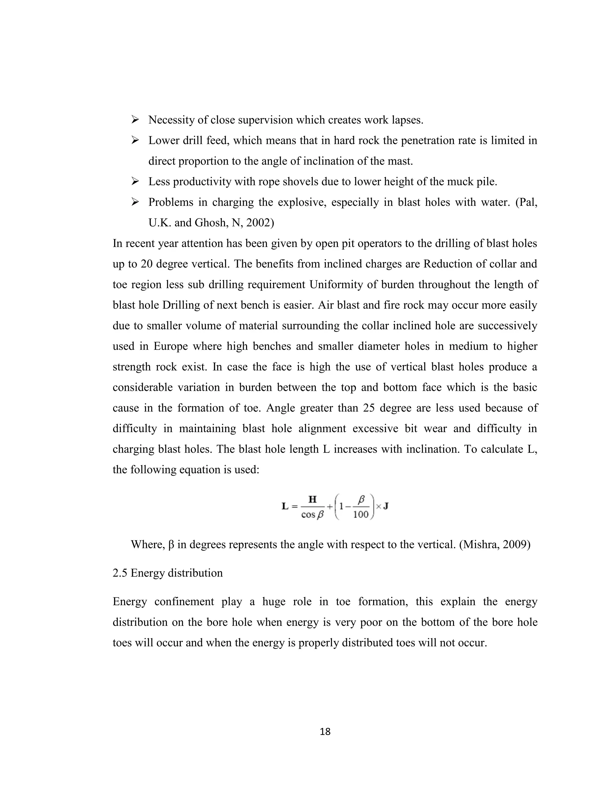 Assesment of drilling and blasting parameters tominimise toes problem | PDF