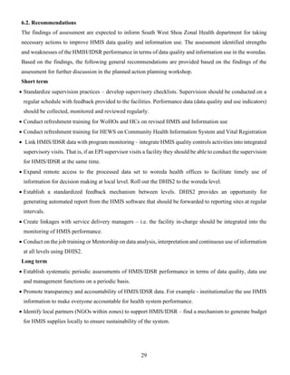 Assessment of his implementation in south west shoa, oromia, ethiopia ...