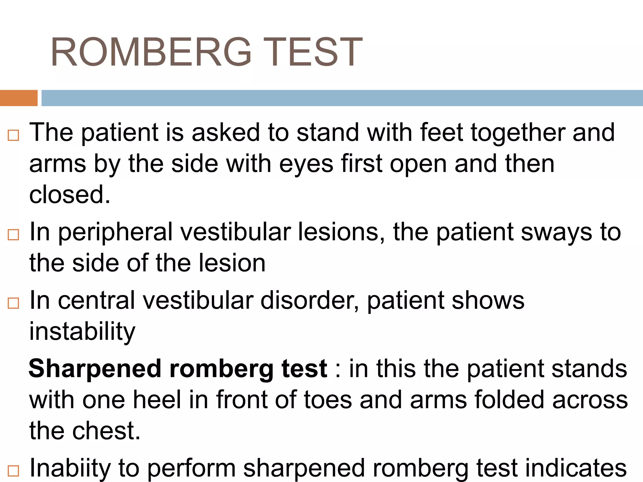 Assesment of vestibular function | PPTX