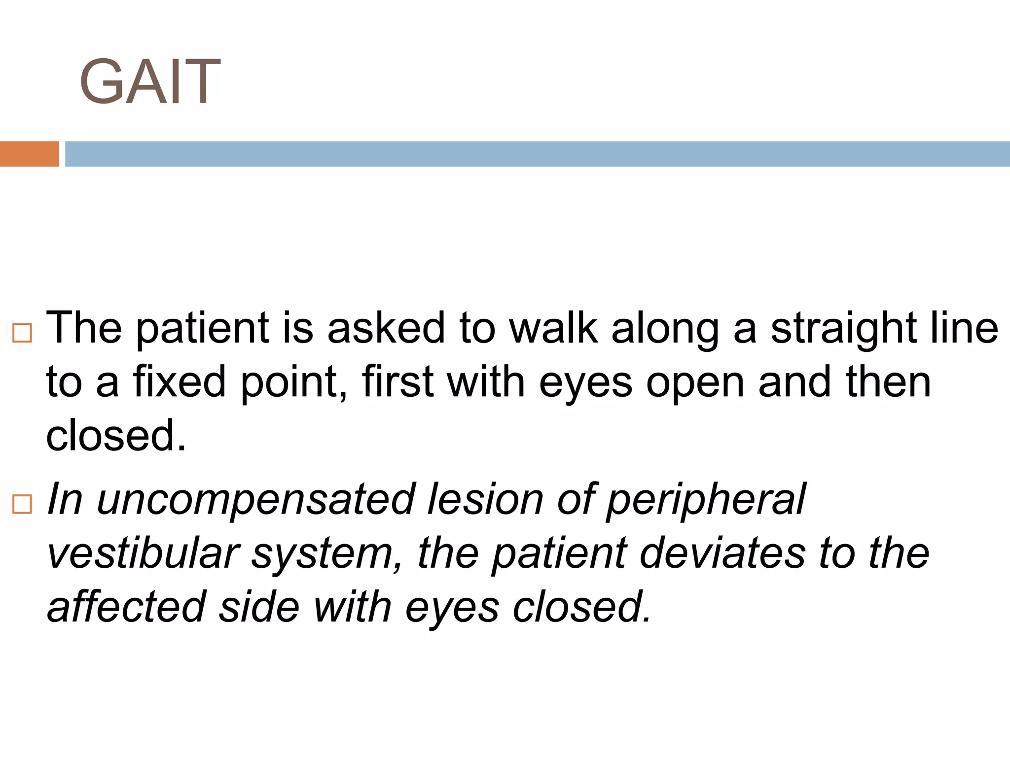 Assesment of vestibular function | PPTX