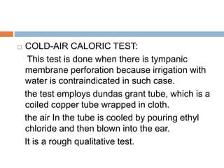 Assesment of vestibular function | PPTX