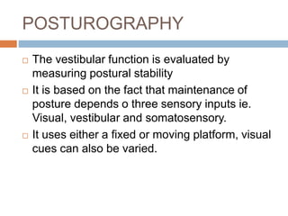 Assesment of vestibular function | PPTX