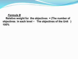 Table of specification | PPTX