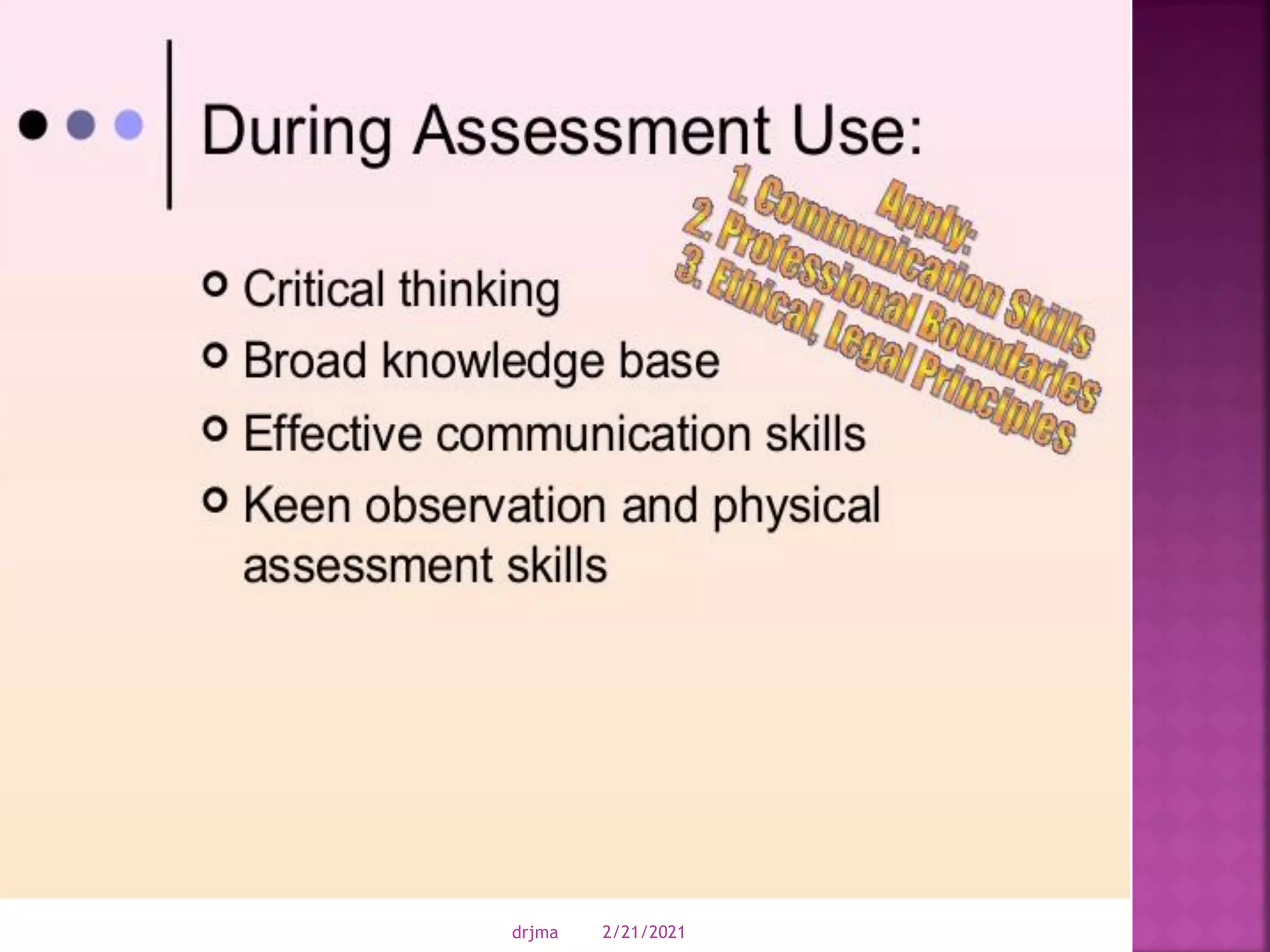 Assessment strategy critical thinking and nursing process _drjma | PPT