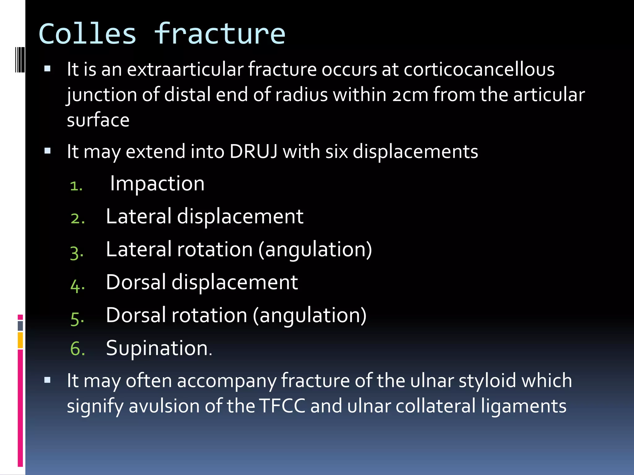 Assessent and radiology of distal end radius fracture | PPTX