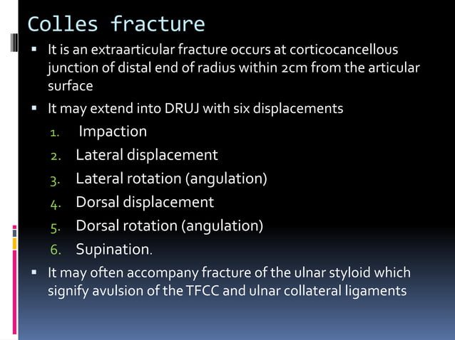 Assessent and radiology of distal end radius fracture | PPTX