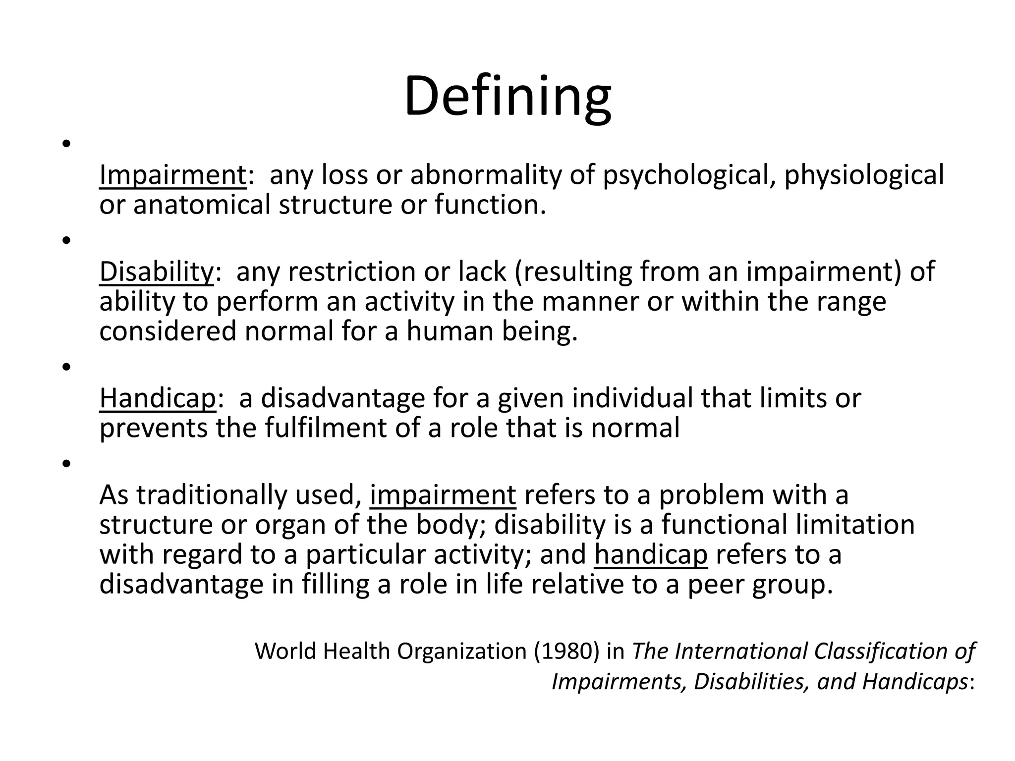 Assessing disability – world health organization disability assessment ...