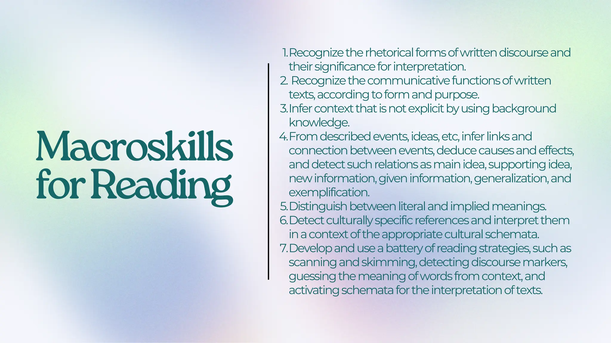 Assessing reading, English assesment for English education | PPT