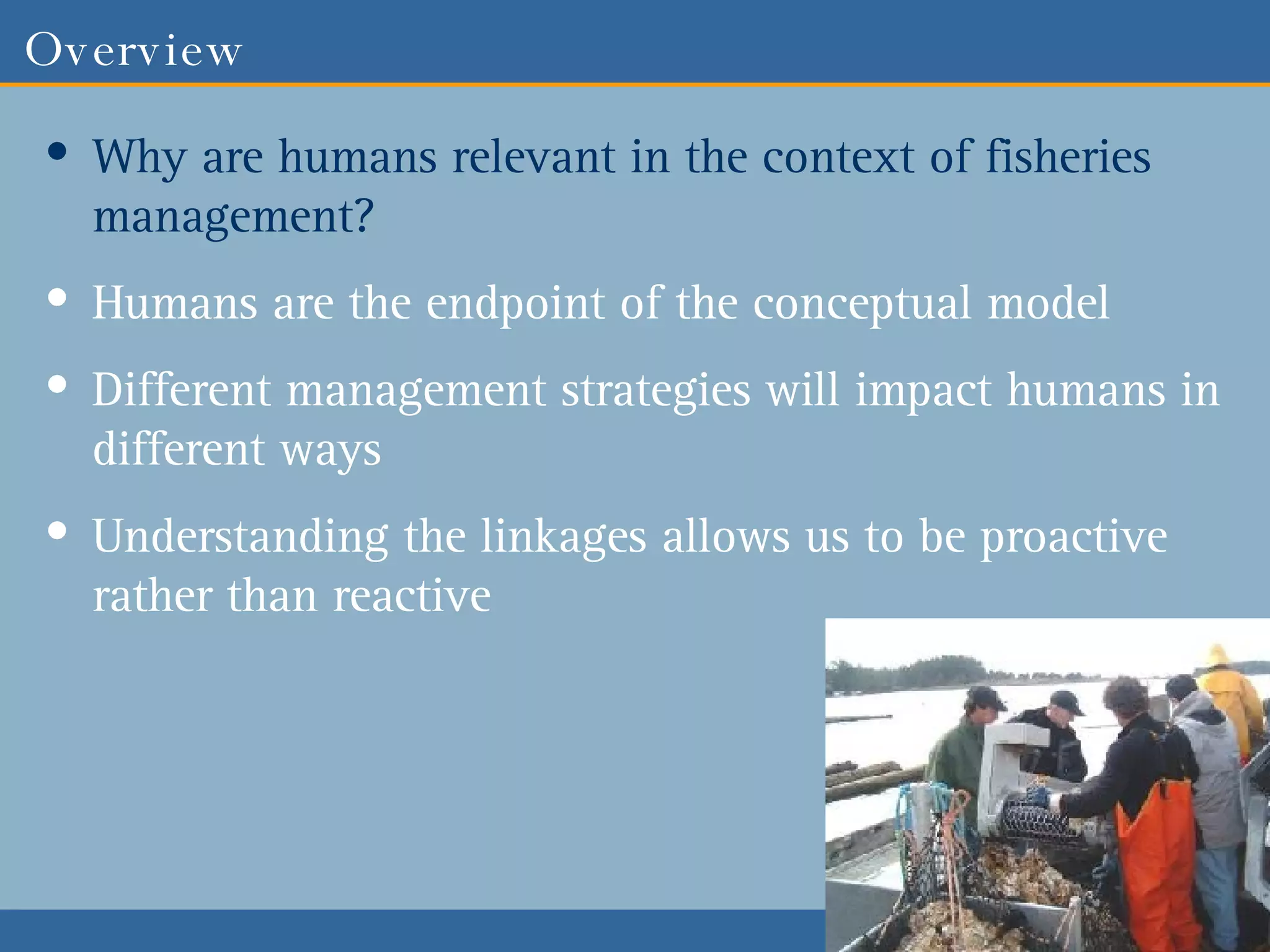 Assessing the Human Component – Socioeconomics and the Ecosystem | PPT