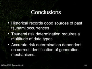 Assessing Tsunami Hazard for Hong Kong: INQUA 2007 | PPT