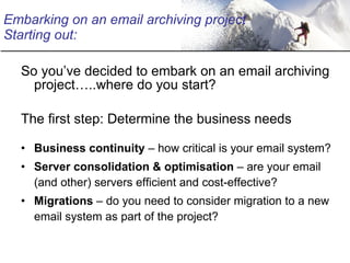 Assessing your current email infrastructure | PPT