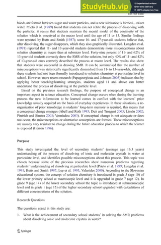Assessing 16-Year-Old Students Understanding Of Aqueous Solution At ...