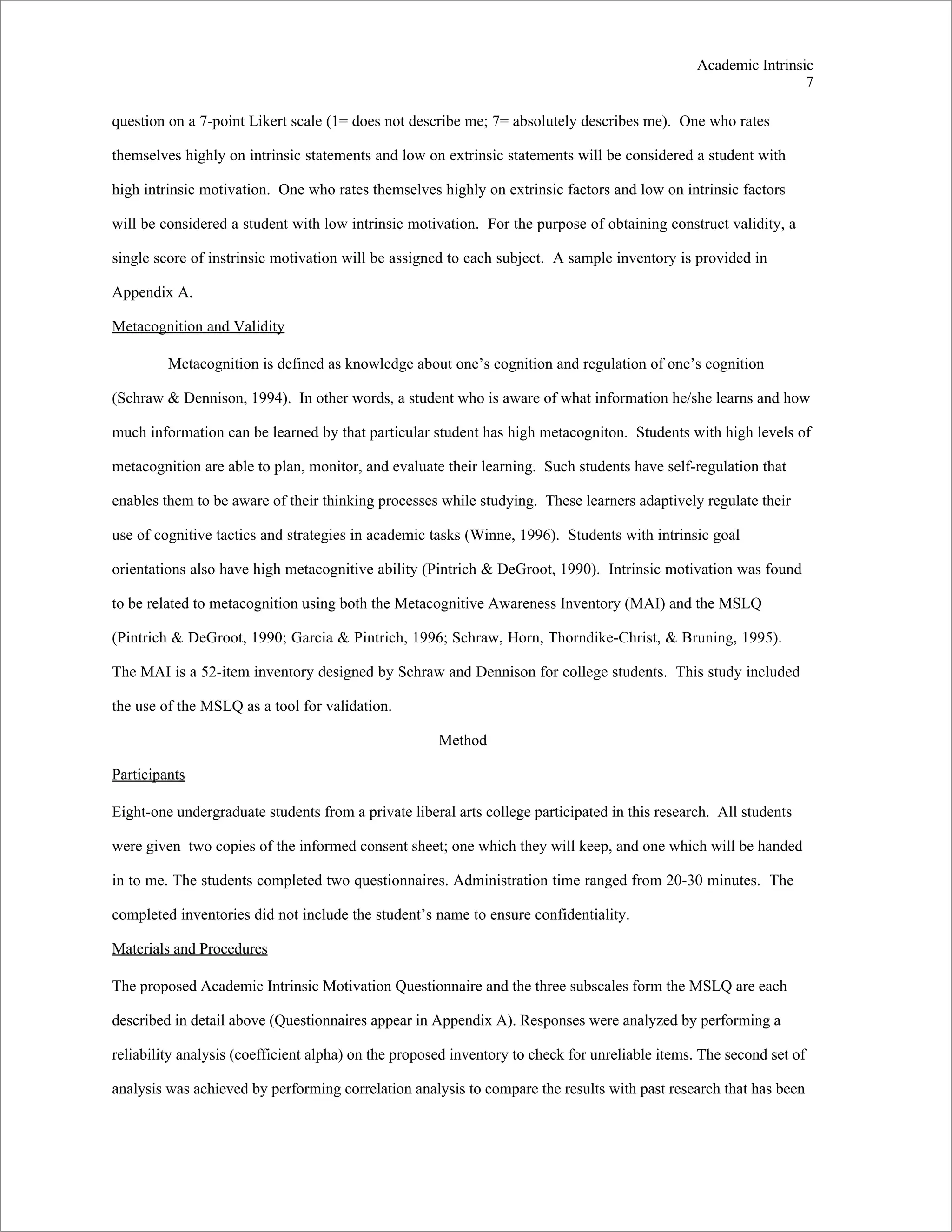 Assessing academic intrinsic motivation | PDF