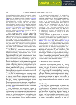 Assessing and improving partnership relationships and outcomes a ...