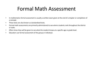 Assessing and teaching math | PPT