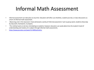 Assessing and teaching math | PPT