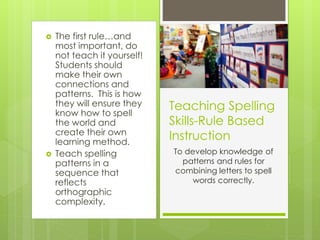 Assessing and teaching spelling | PPTX | Special Education | Education