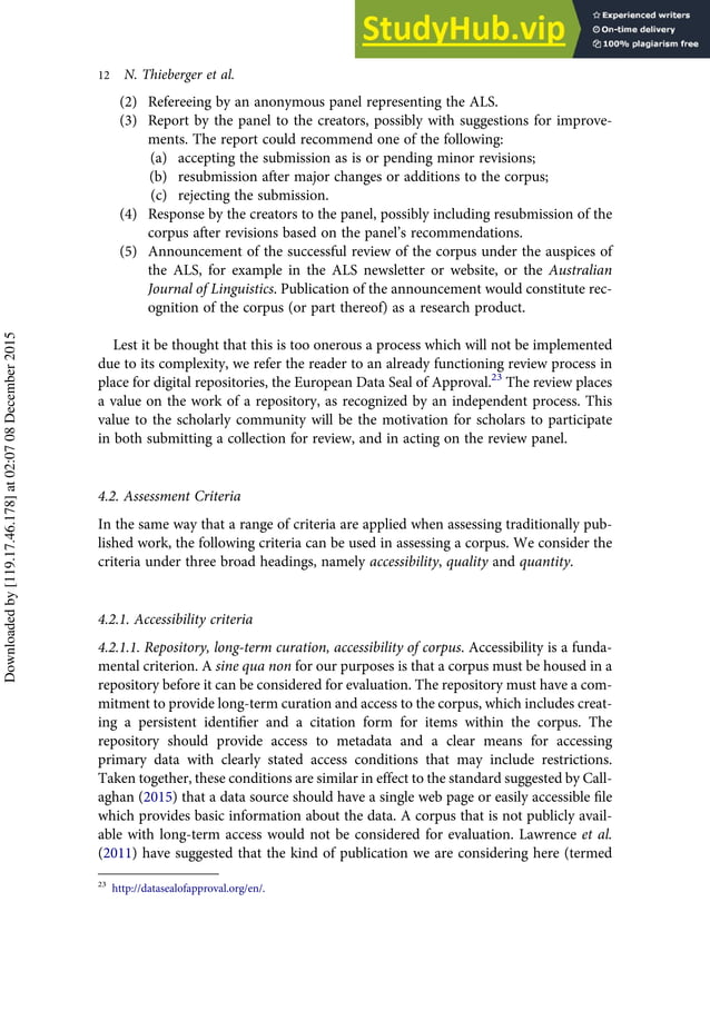 Assessing Annotated Corpora As Research Output Pdf