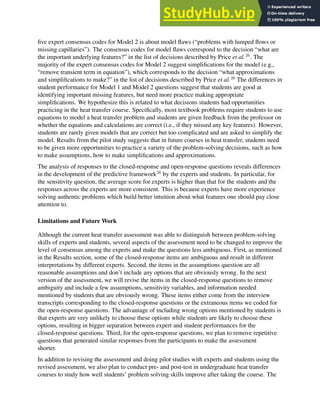 Assessing Authentic Problem-Solving In Heat Transfer | PDF
