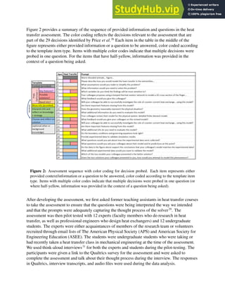 Assessing Authentic Problem-Solving In Heat Transfer | PDF