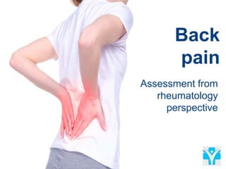 Assessing back pain in rheumatology | PPTX
