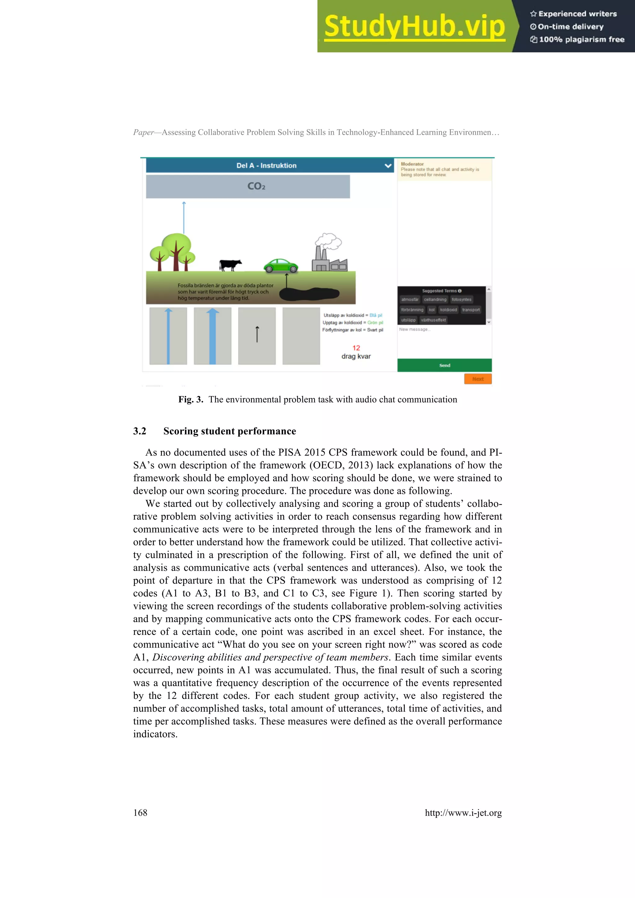 Assessing Collaborative Problem Solving Skills In Technology-Enhanced Learning Environments The ...