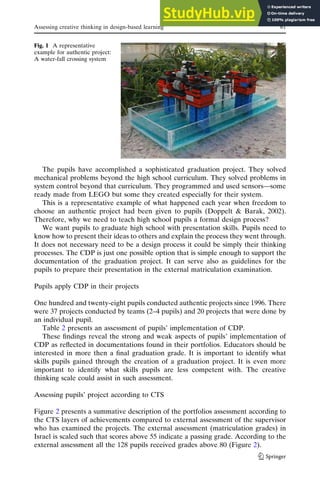 Assessing Creative Thinking In Design-Based Learning | PDF | Education ...