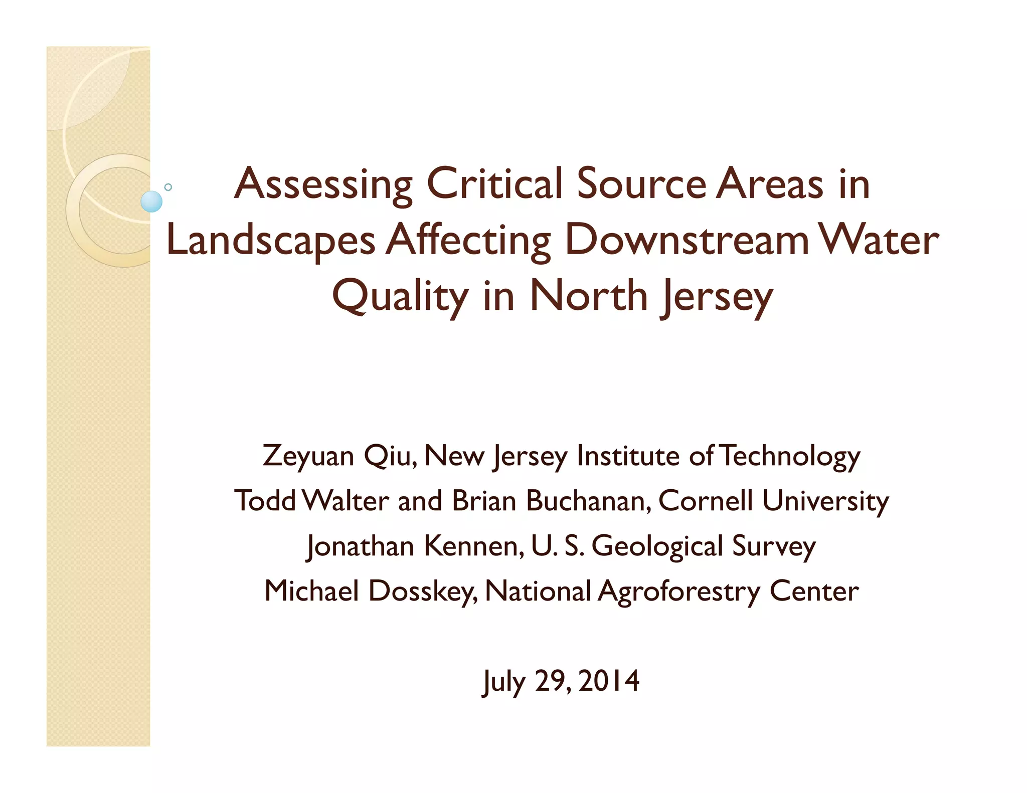 Assessing critical sources areas | PDF